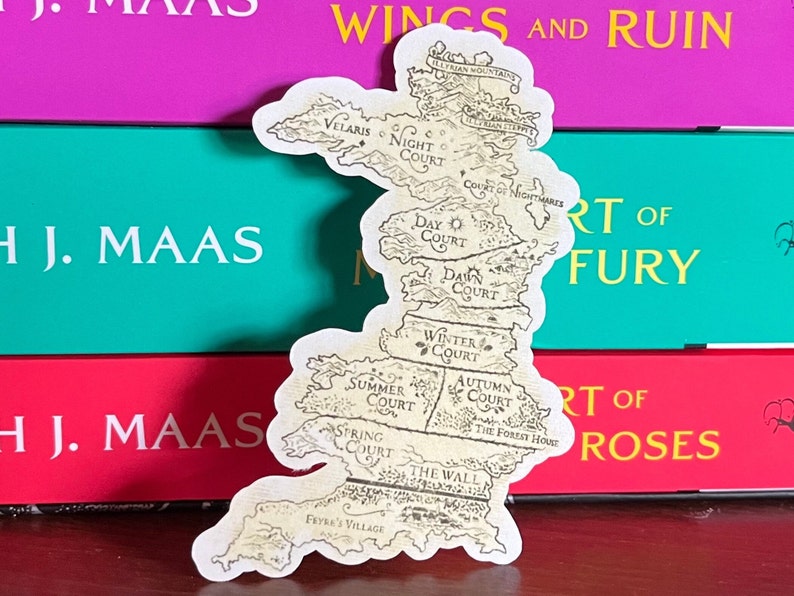 ACOTAR Sticker Sarah J Maas Merch Velaris Prythian Map Kindle - Etsy
