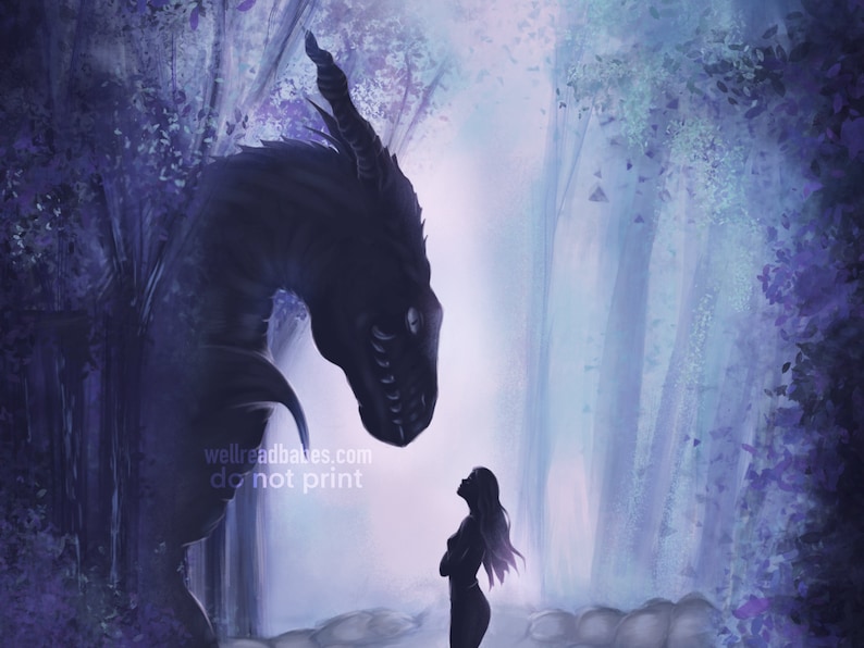 Fourth Wing Art Print Violet Sorrengail Meets Tairn Basgiath - Etsy