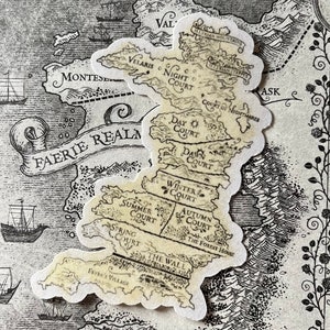 ACOTAR Sticker Sarah J Maas Merch Velaris Prythian Map Kindle Stickers ...