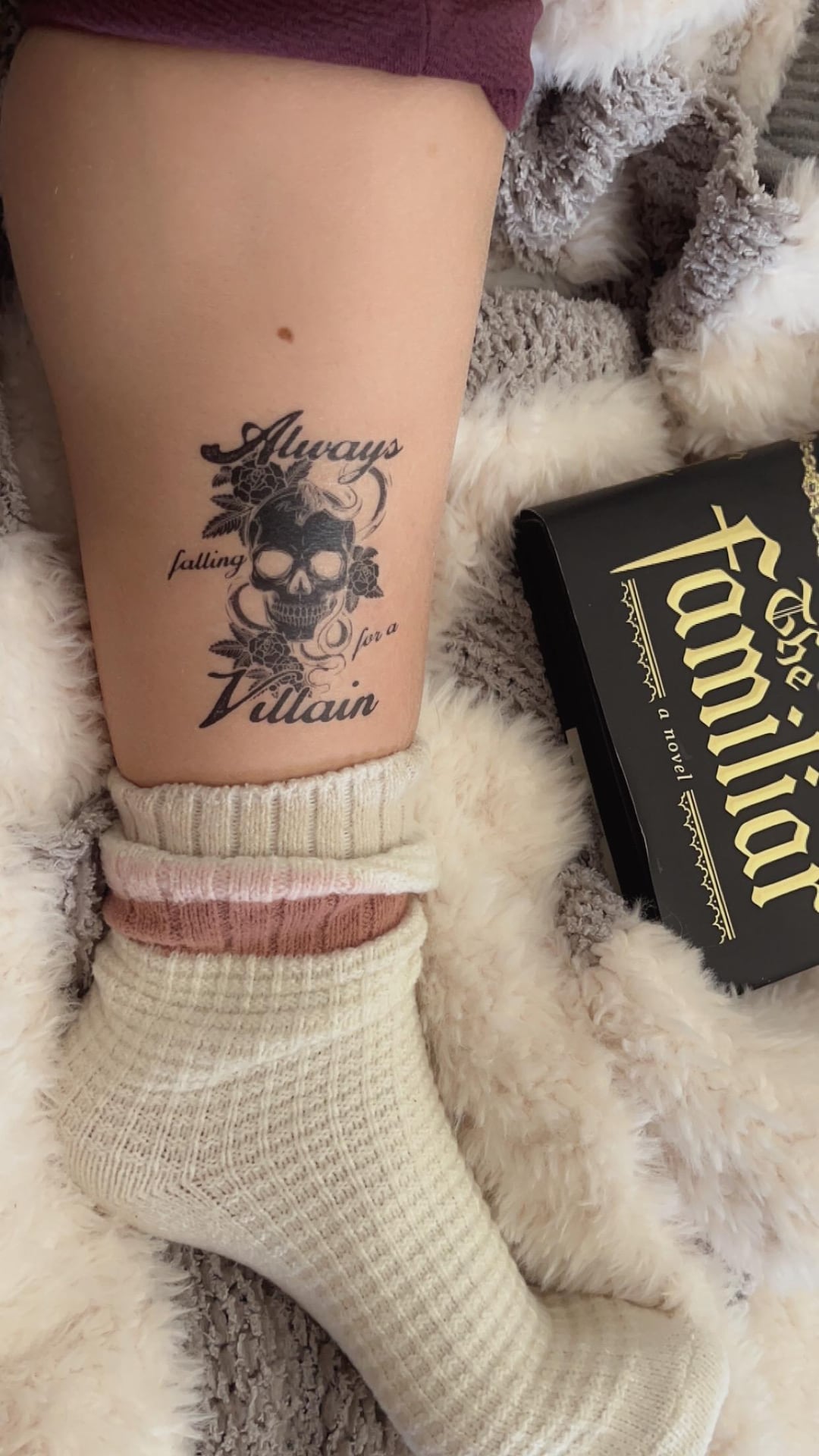 Skeleton Tattoo Dark Romance Temporary Tattoo Book Club Book Boyfriend ...