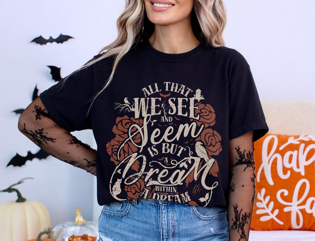 Edgar Allan Poe Spooky Bookish Shirt Vampire Costume Comfort Colors ...