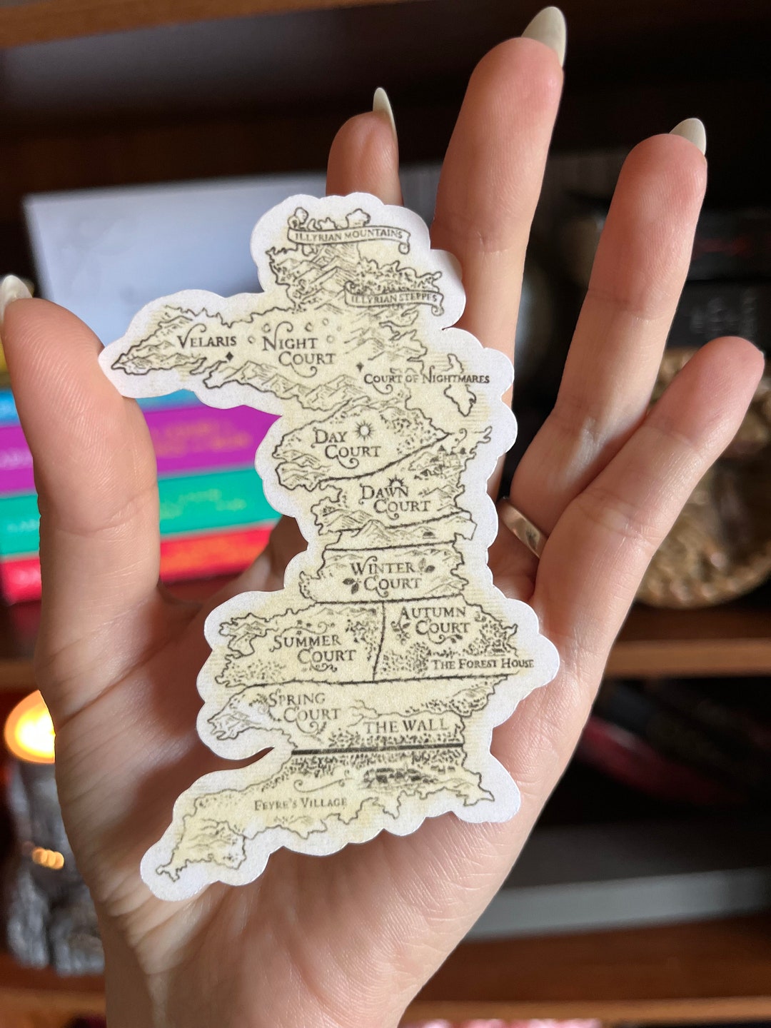 ACOTAR Sticker Sarah J Maas Merch Velaris Prythian Map Kindle Stickers ...