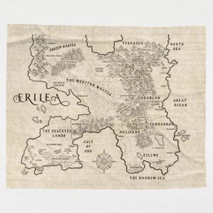 Throne of Glass Map Book Lovers Blanket Erilea Map Sarah J Maas ACOTAR ...