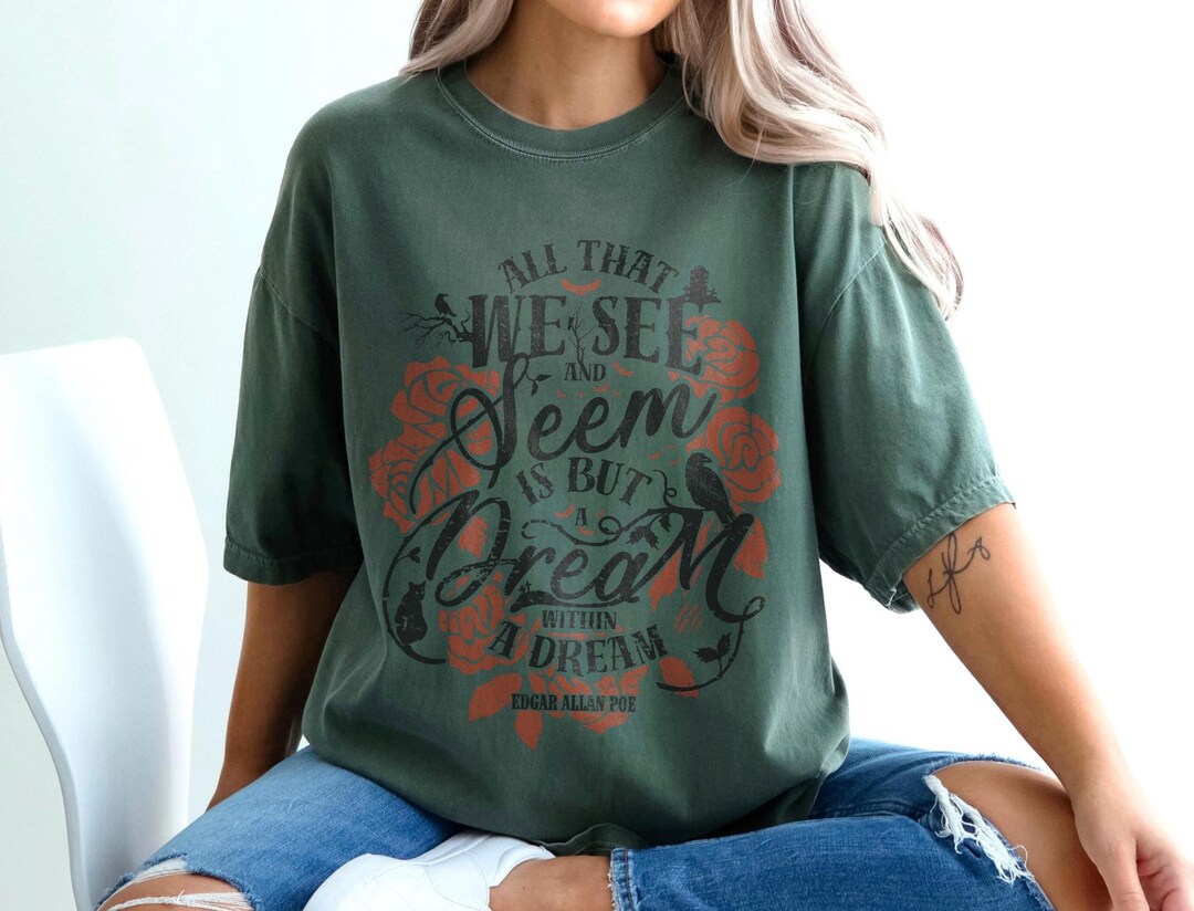 Edgar Allan Poe Spooky Bookish Shirt Vampire Costume Comfort Colors ...