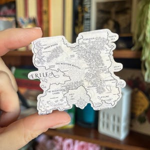 Throne of Glass Sticker Sarah J Maas Merch Erilea Map Kindle Stickers ...