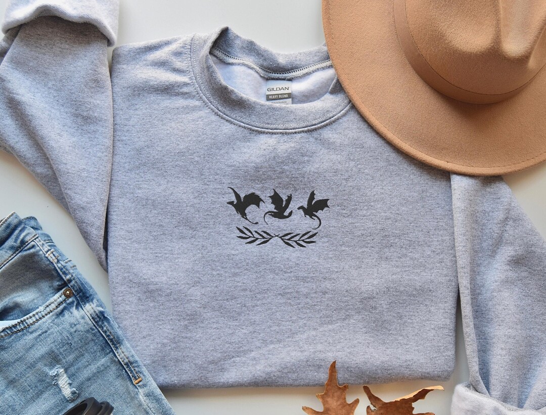 EMBROIDERED Fourth Wing Sweatshirt Basgiath War College Booktok Bookish ...