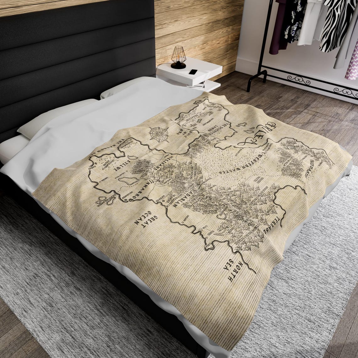 Throne of Glass Map Book Lovers Blanket Erilea Map Sarah J Maas ACOTAR ...