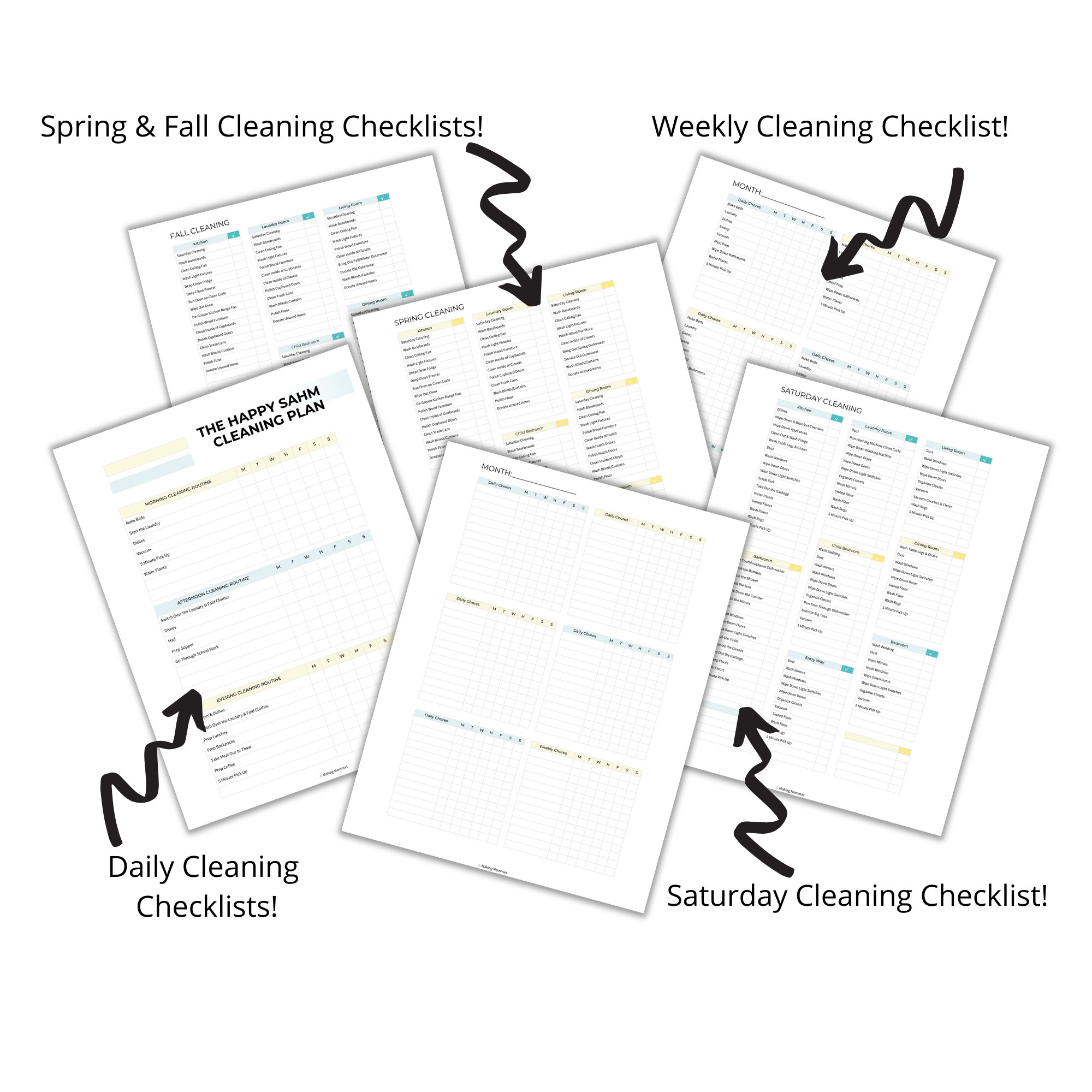 Printable Cleaning Planner, Stay-at-home Mom Planner, Household Planner ...