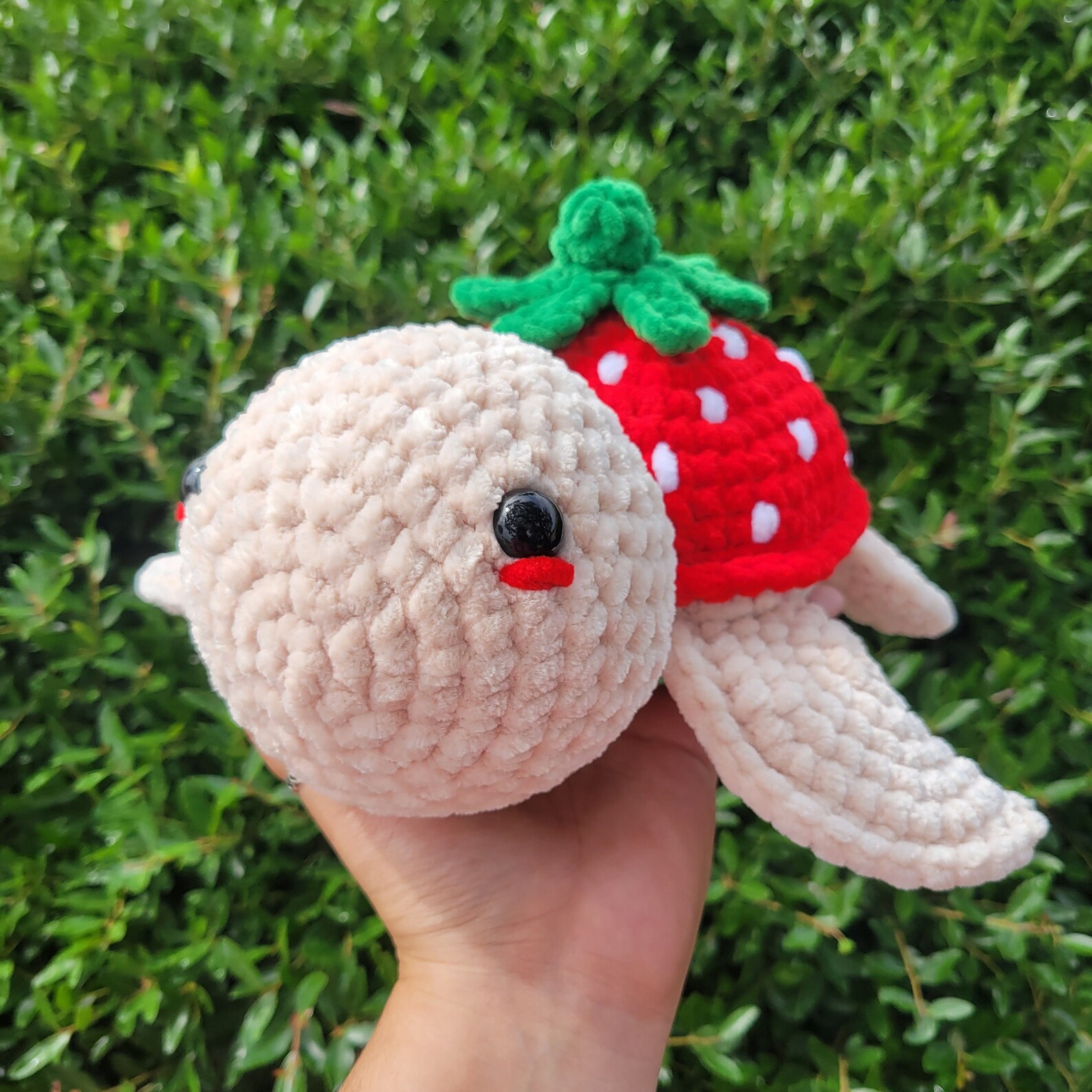 Crochet Strawberry Turtle Plushie Gift Handmade Amigurumi - Etsy