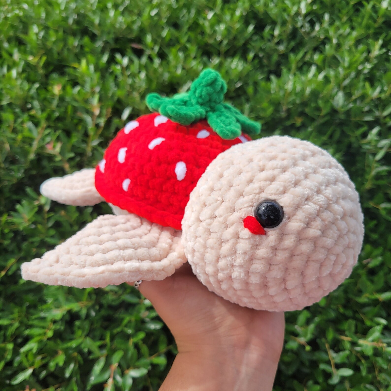 Crochet Strawberry Turtle Plushie Gift Handmade Amigurumi - Etsy