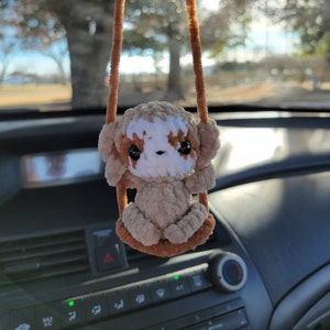 Swinging Crochet Sloth | Car Decor | Rear View Mirror Accessories | Car ...