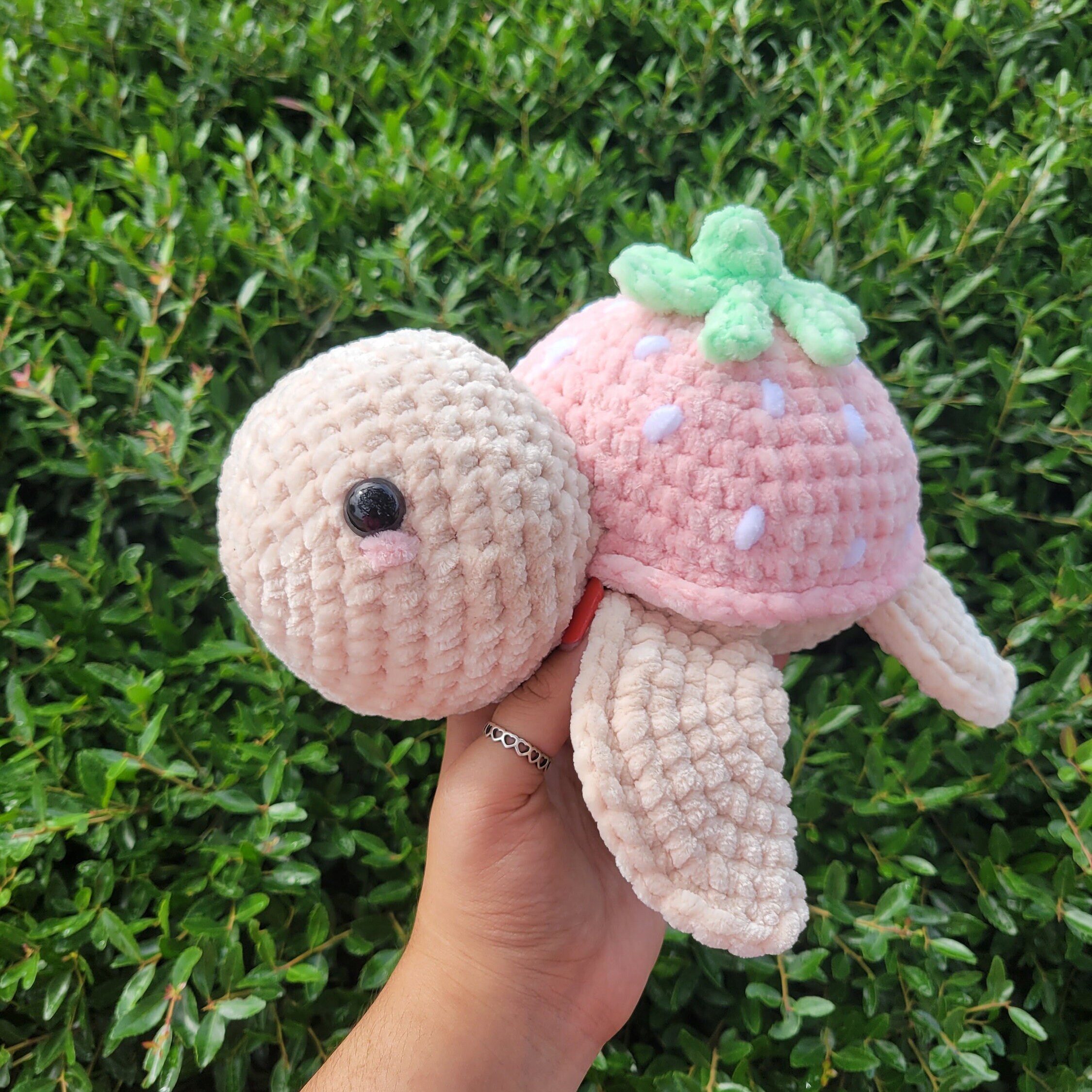 Crochet Strawberry Turtle Plushie Gift Handmade Amigurumi - Etsy
