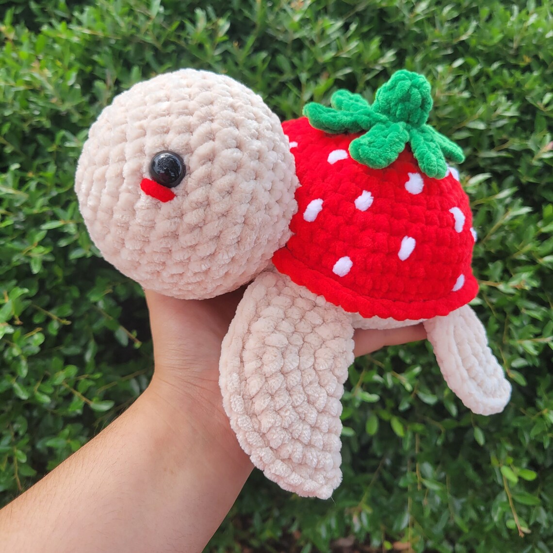Crochet Strawberry Turtle Plushie Gift Handmade Amigurumi - Etsy
