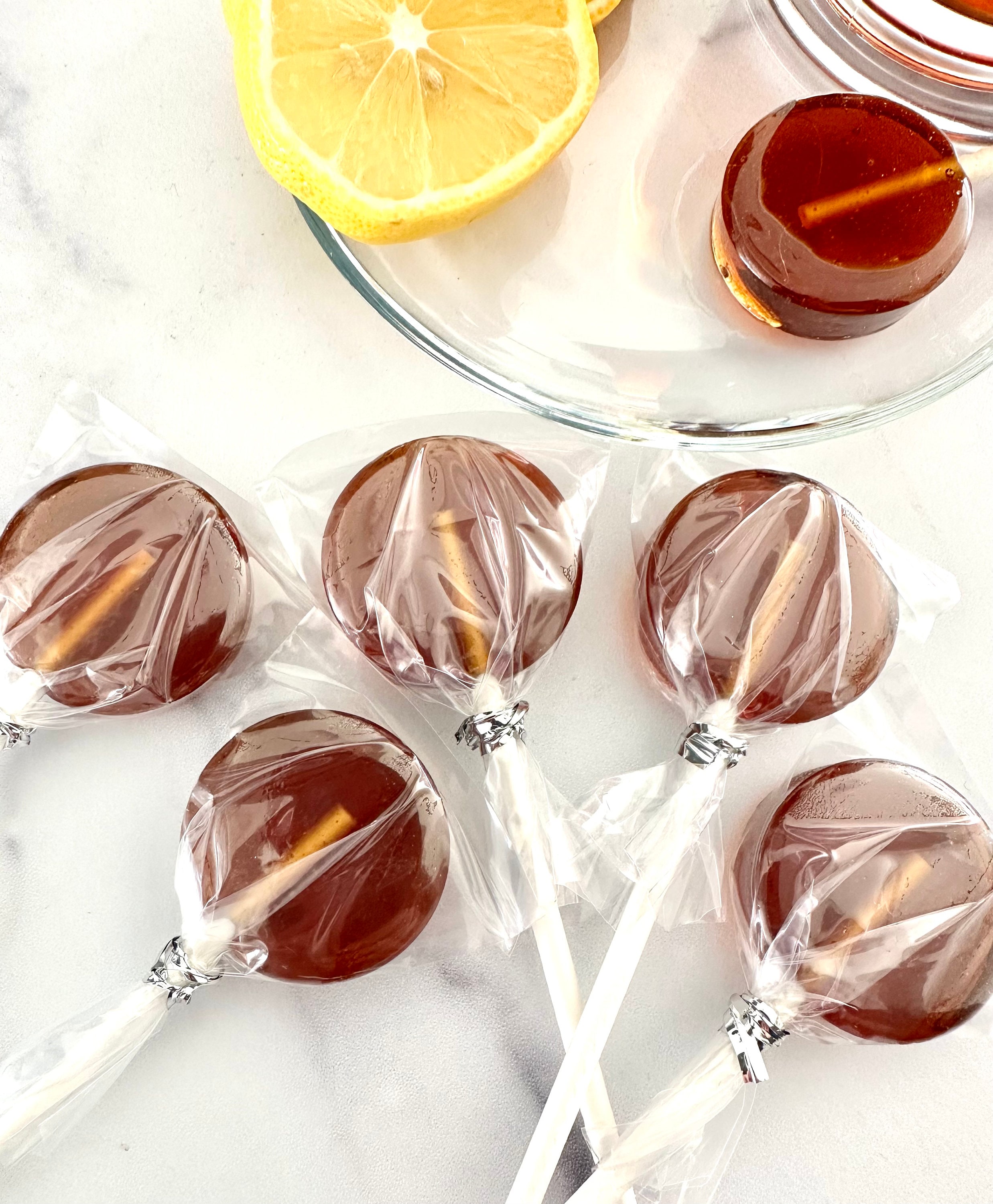 Sweet Black Tea Lollipops: Lemon & Arnold Palmer Flavors - (count 16 ...