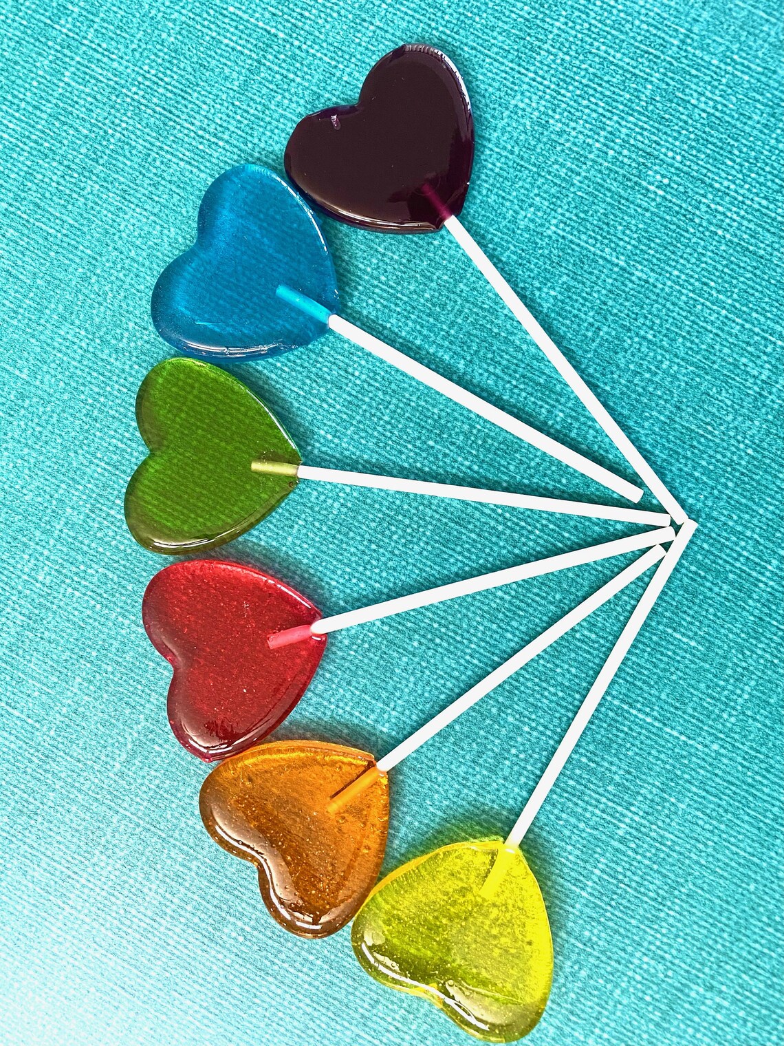 Valentines Heart Lollipops: Hard Candy Birthday Theme Party Favors ...