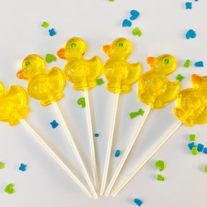 Yellow Duck Lollipops: Baby Shower Party Favors, Birthday - Gender ...