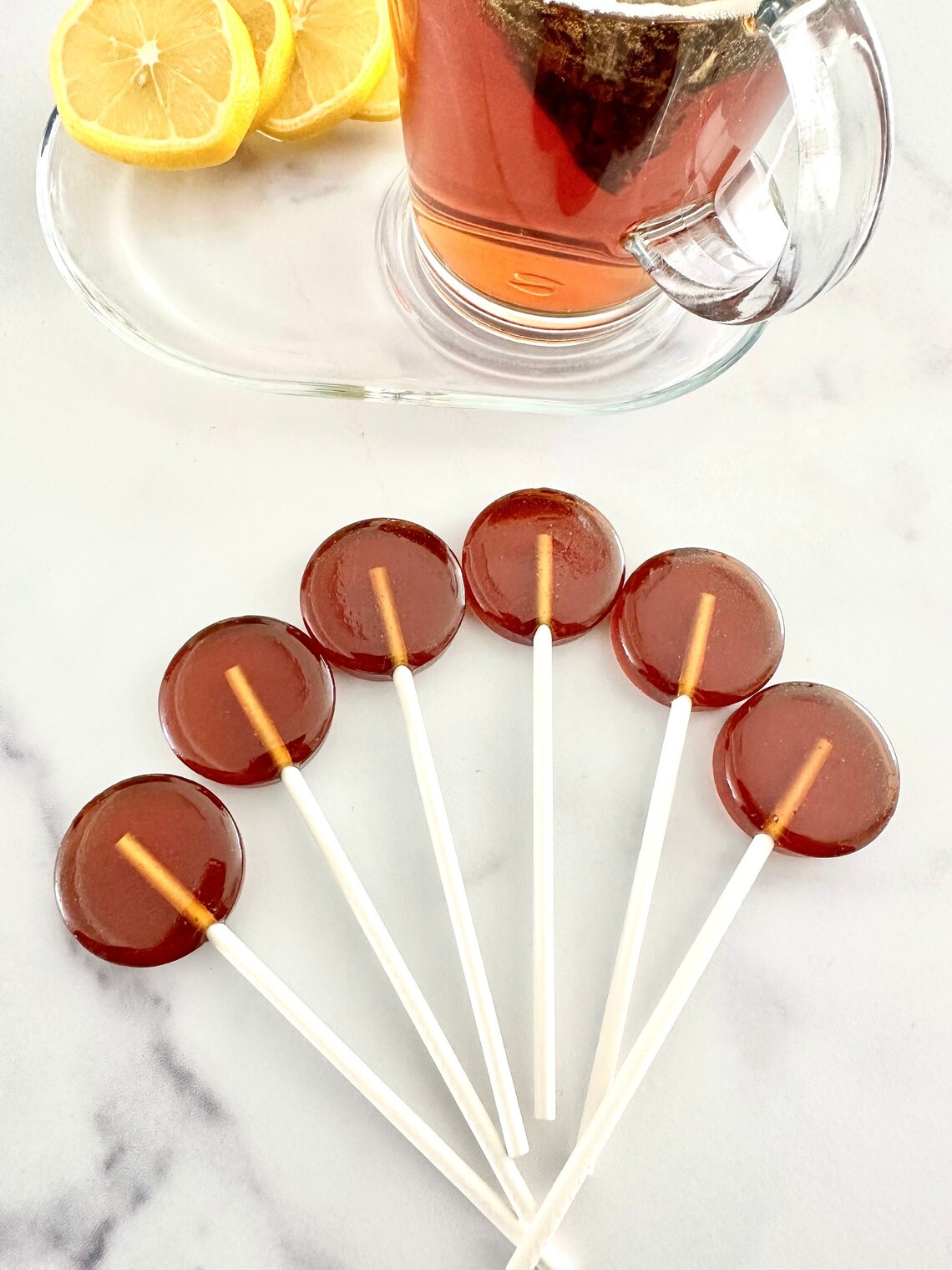 Sweet Black Tea Lollipops: Lemon & Arnold Palmer Flavors - (set of 16 ...