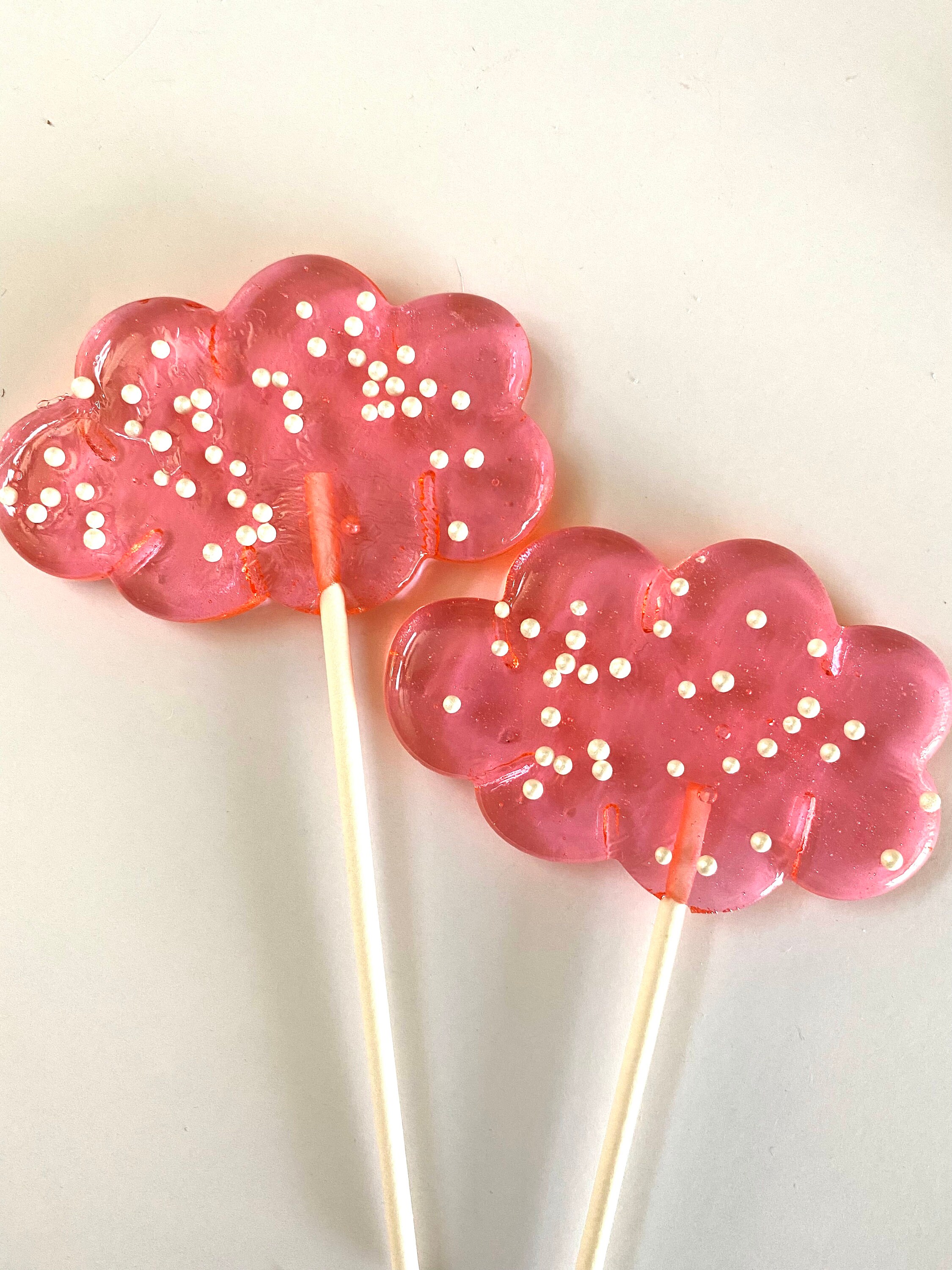 Set/15 Pink Cloud Lollipops Cake Topper or Cupcake Topper. - Etsy