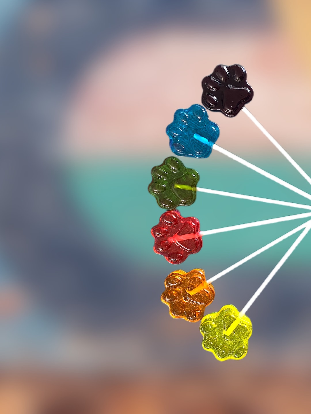 Set/16 Kitten Paw or Puppy Paw Lollipops - Hard Candy, Paws Print ...