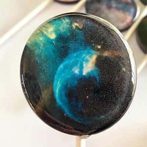 Galaxy Lollipops: Cosmic Space Birthday Party Favors - Galaxy Theme ...