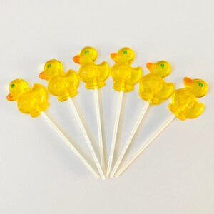 Yellow Duck Lollipops: Baby Shower Party Favors, Birthday - Gender ...
