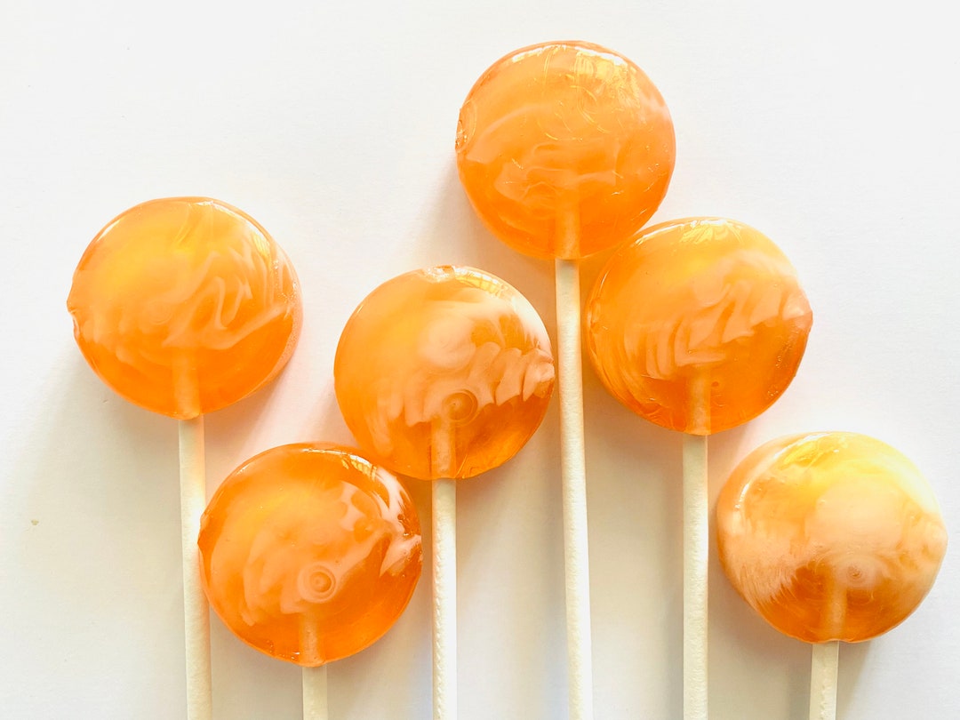Apricot and Cream Swirl Lollipops: Gourmet Hardy Candy - Party Favors ...