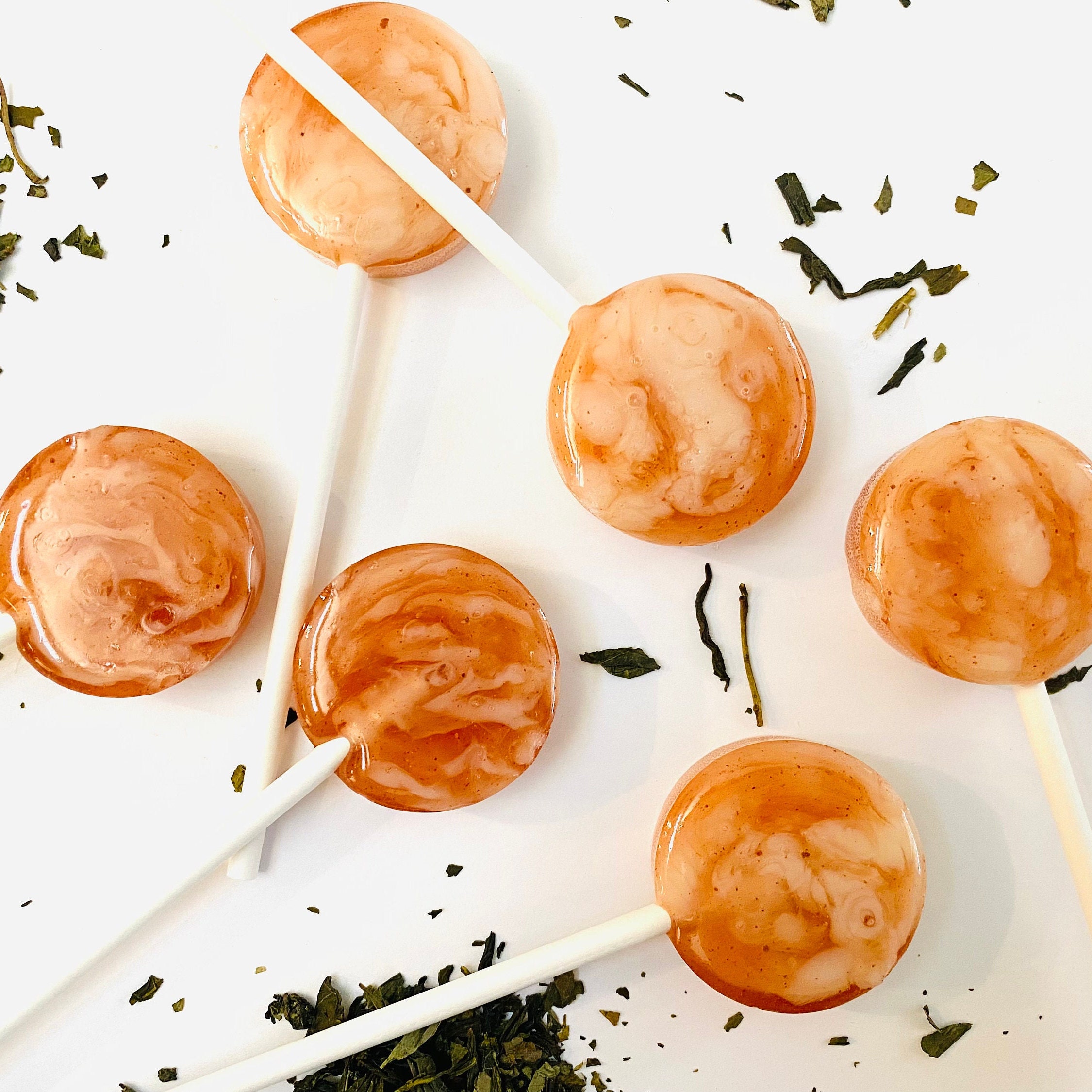 Peach Iced Tea Lollipop: Summer Fun - Hard Candy - Party Favors - (set ...