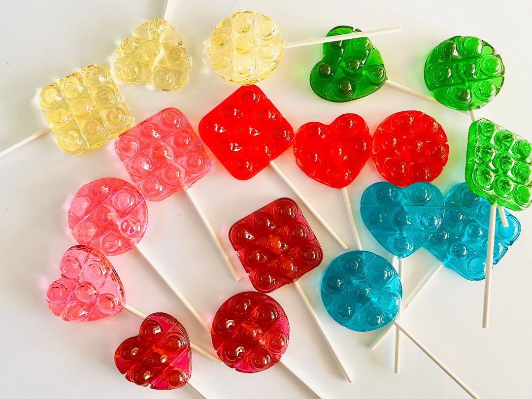 Pop It Lollipops: Fidget Inspired Colorful Birthday Party Favors ...