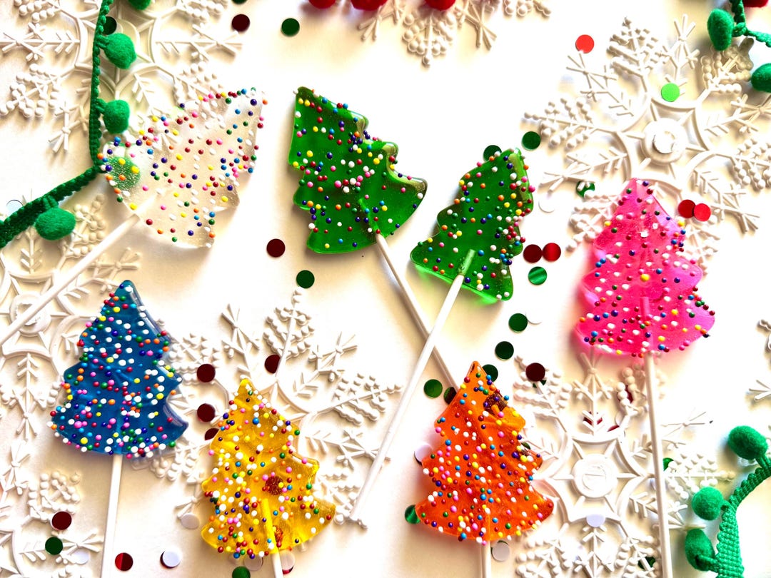 Christmas Tree Shaped Lollipops: Holiday Party Favors - Stocking ...