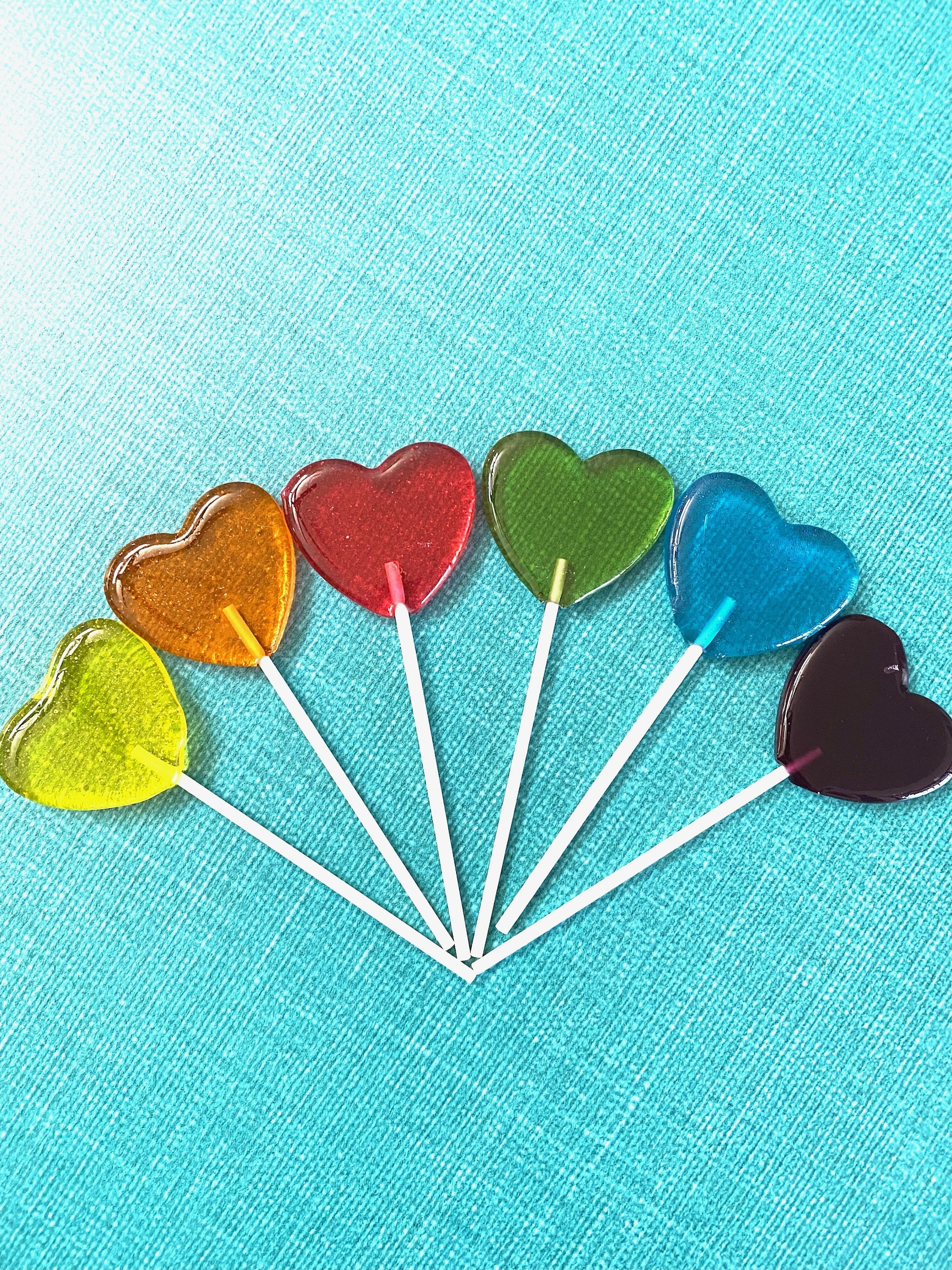Valentines Heart Lollipops: Hard Candy Birthday Theme Party Favors ...