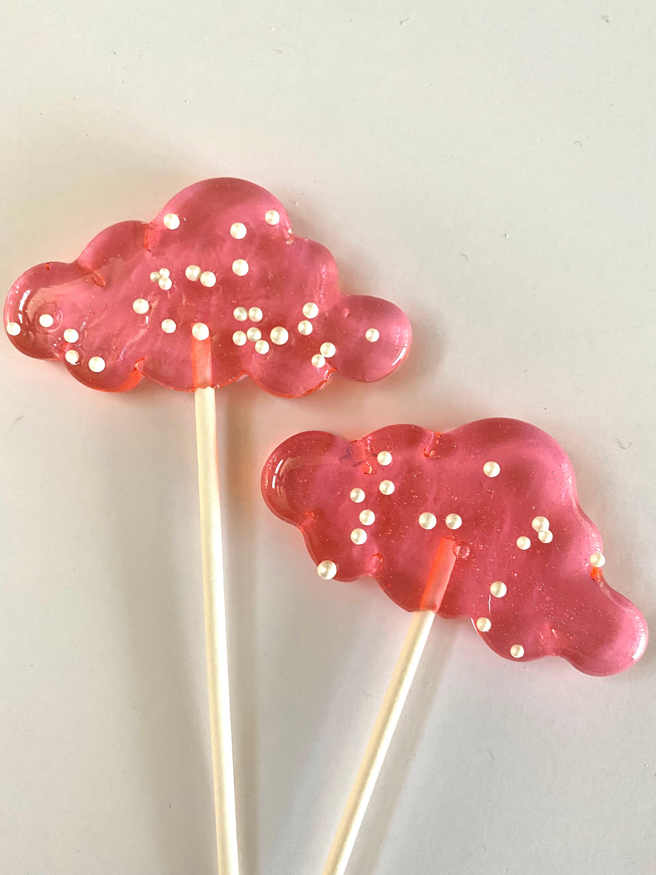 Set/15 Pink Cloud Lollipops Cake Topper or Cupcake Topper. - Etsy