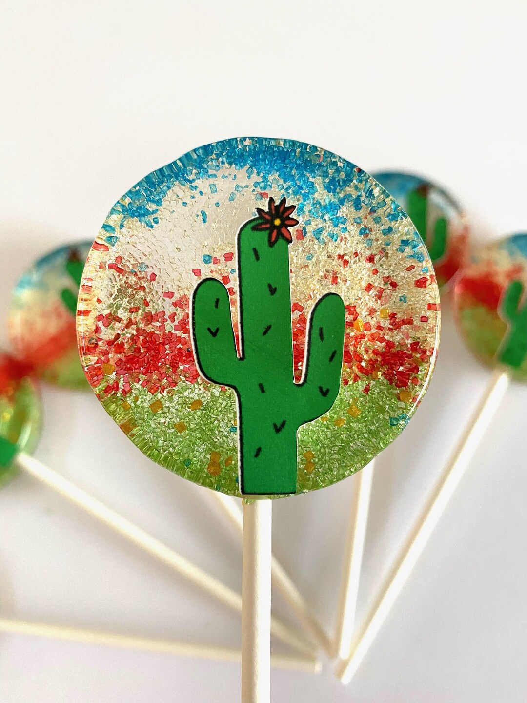 Set/6 Arizona Sonoran Desert Cactus Lollipop - Hard Candy - All Edible ...