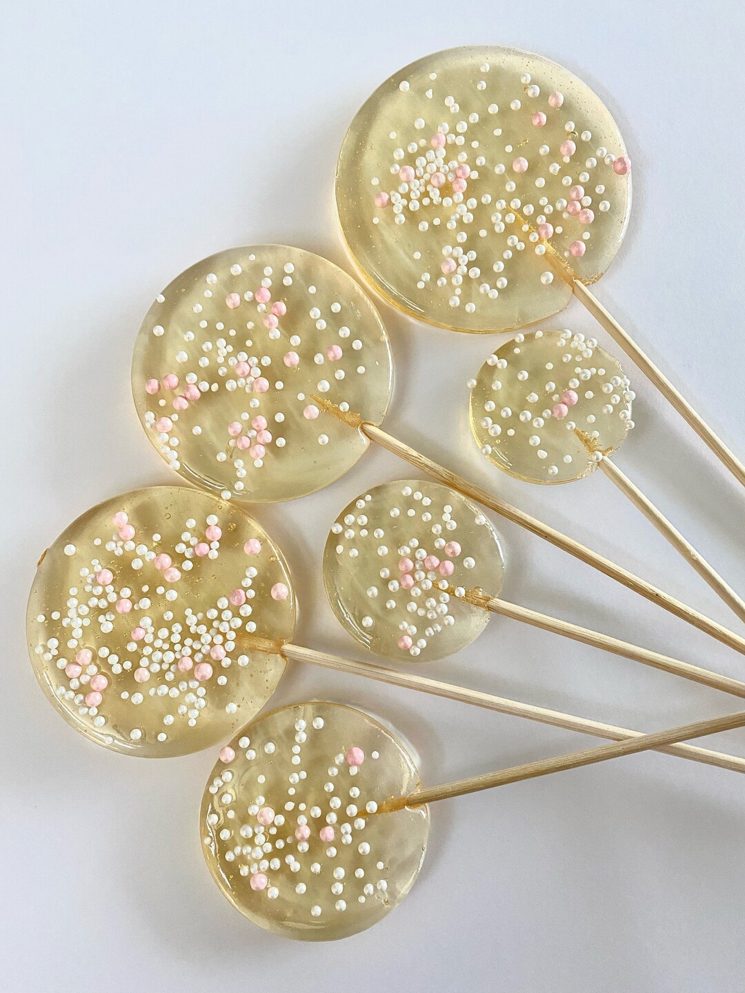 Set/12 Round Clear Lollipops - Cake Toppers or Cupcake Toppers ...