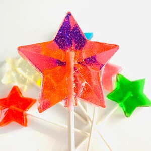 Set/15 Star Lollipops - Twinkle Twinkle Little Star - Hard Candy Star ...