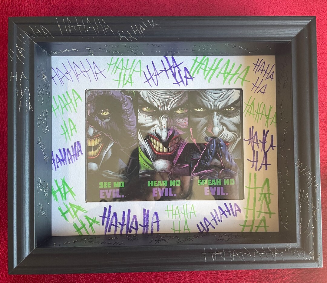 DC Comics Custom Frame the Joker with Scratched Edges - Etsy
