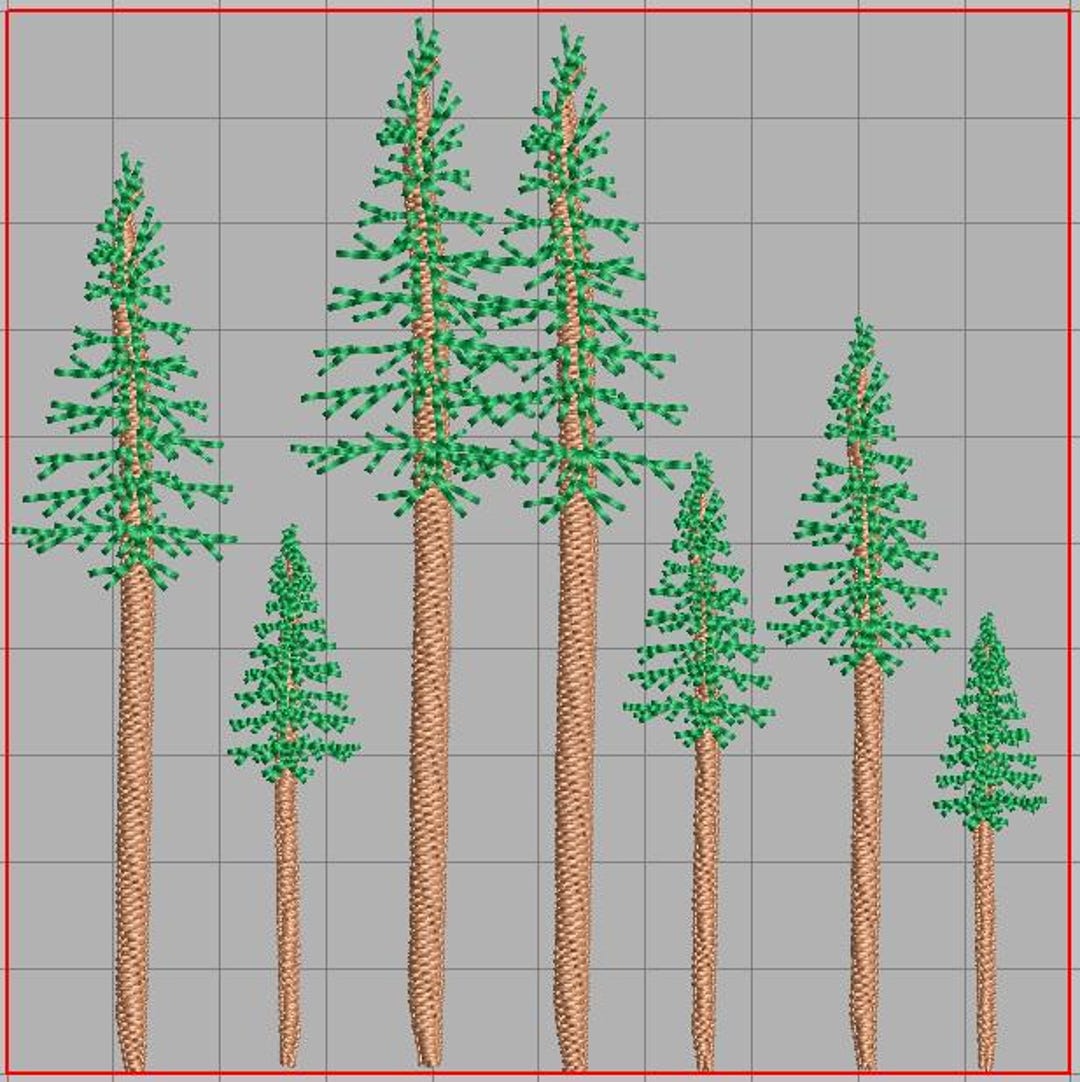 Redwood Embroidery Design - Trees - Etsy