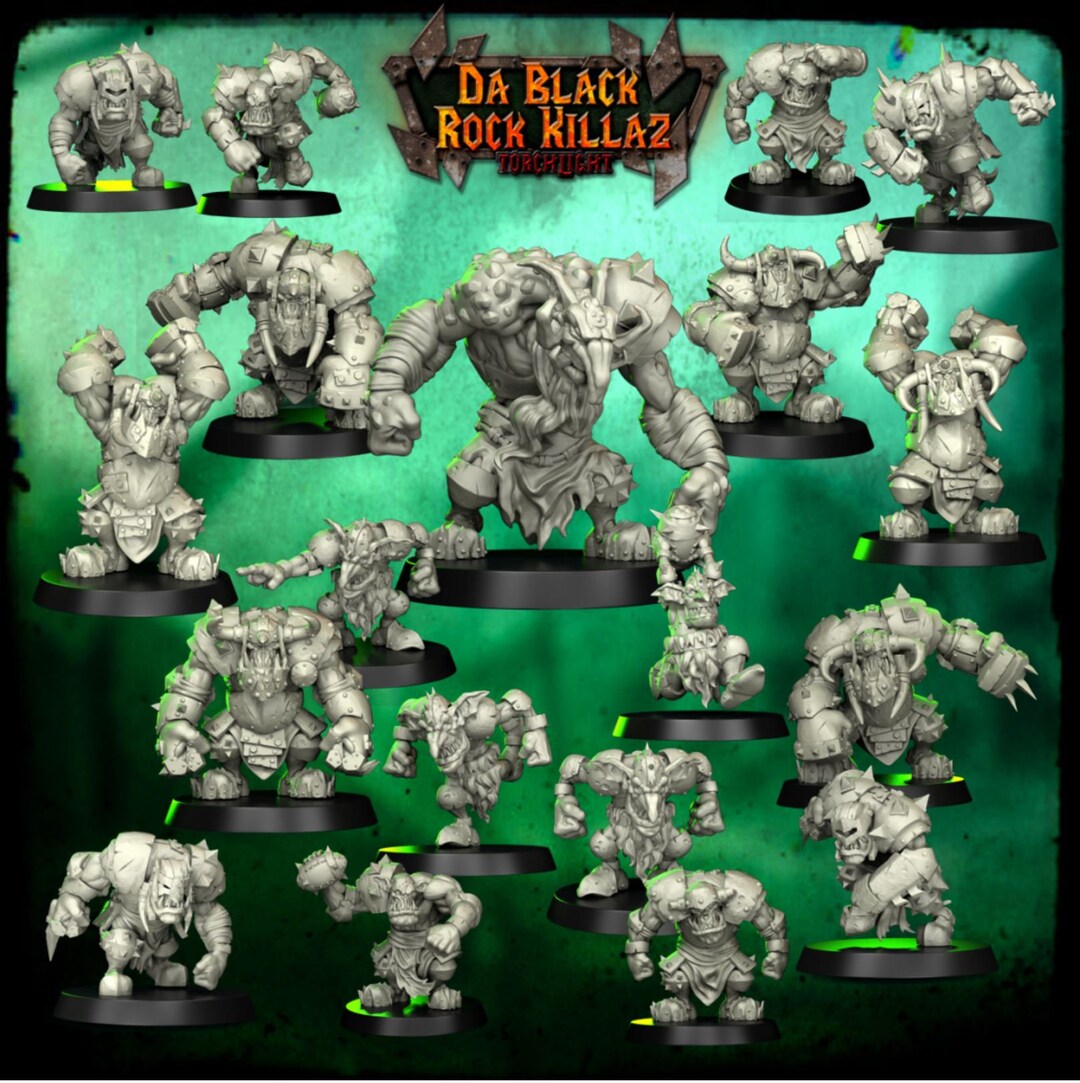 Fantasy Football Da Black Rock Killaz ork Full Team, 19 Models - Etsy