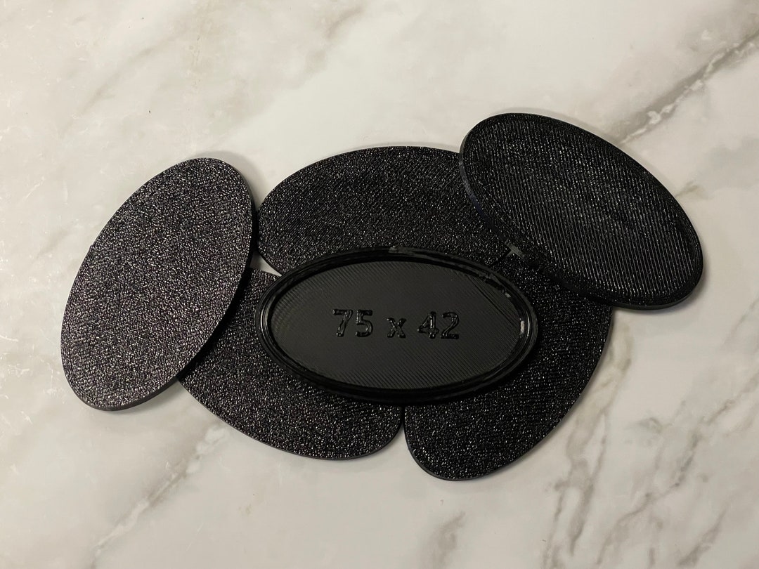 Set of 5 75x42mm Oval Plastic Bases for Models Roleplaying - Etsy