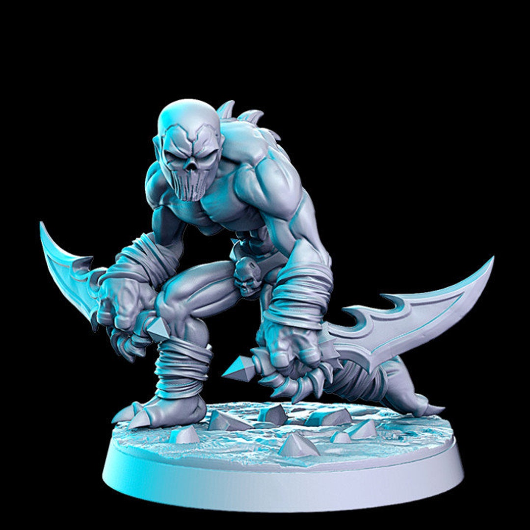 Fantasy Miniature Shadow Stalker With Dualblades Undead Assassin - Etsy