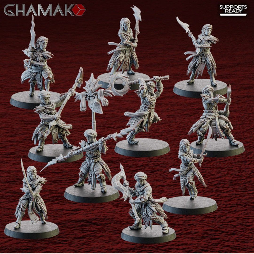 Fantasy Miniature Hunters of the Abyss Set of 10 Abyss Elves - Etsy