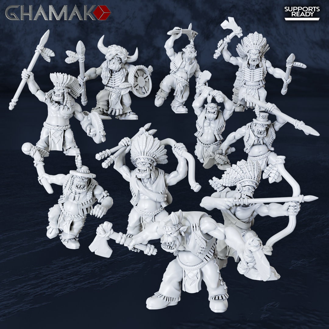 Fantasy Miniature Native Orkz Squad Set of 10 - Etsy