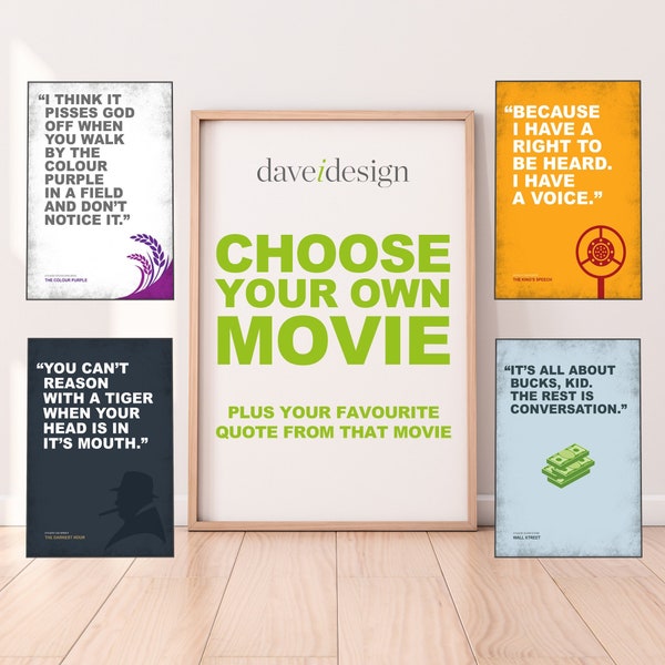 Movie Quote Poster - Etsy
