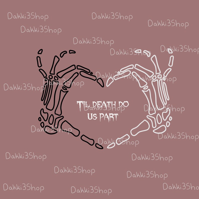 Til Death Do Us Part Skeleton Hand Dark Wedding Theme SVG - Etsy