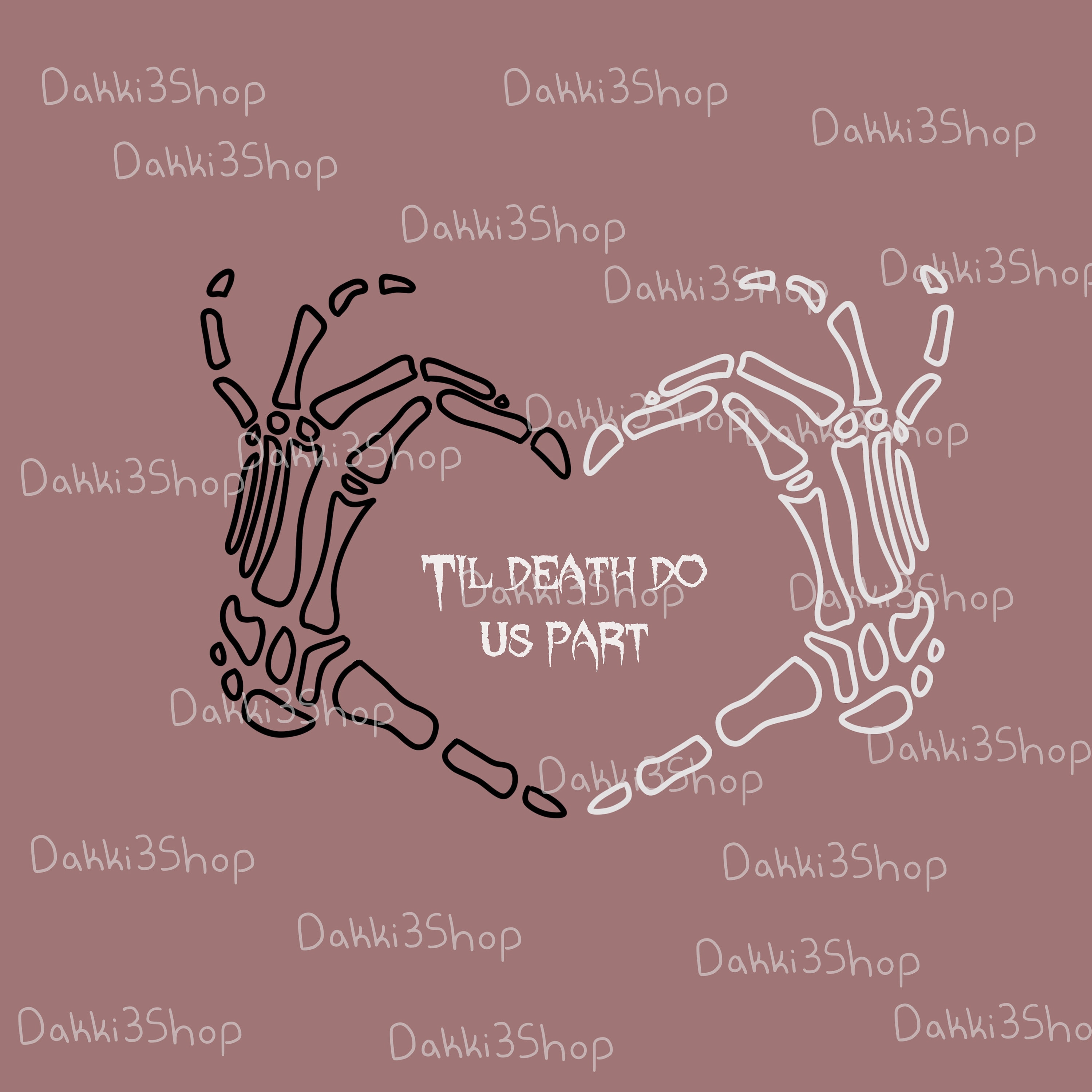 Til Death Do Us Part Skeleton Hand Dark Wedding Theme SVG - Etsy