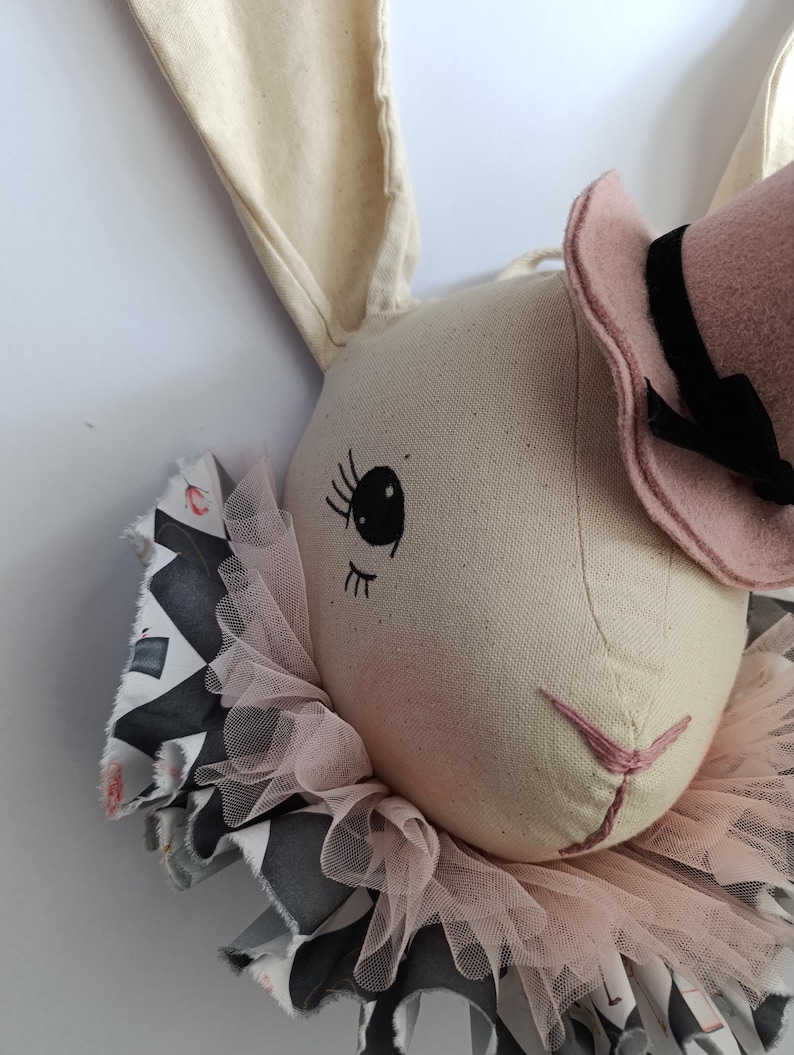 Rabbit Head, Wall Mount Head Rabbit, Baby Room Decor Stuffed Animal ...