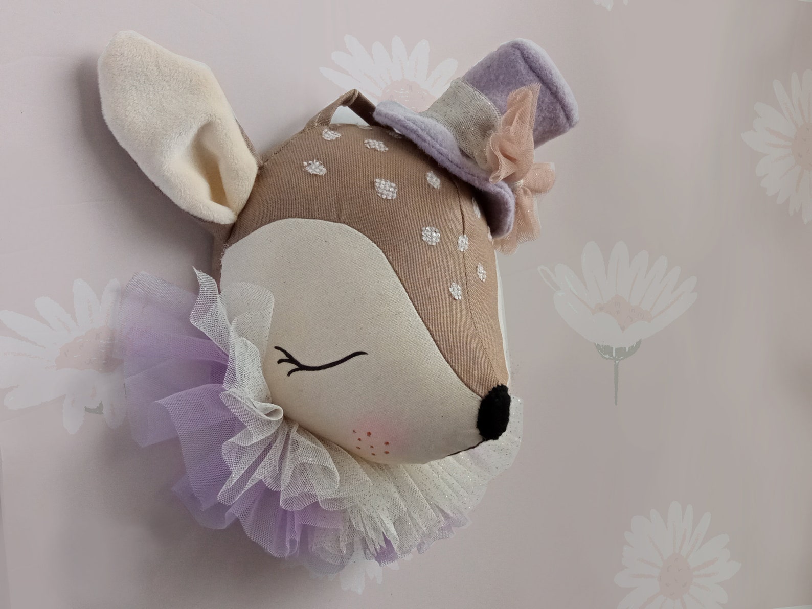 Stuffed Fawn Head Wall Mount: Kids Room Animal Decor - Etsy
