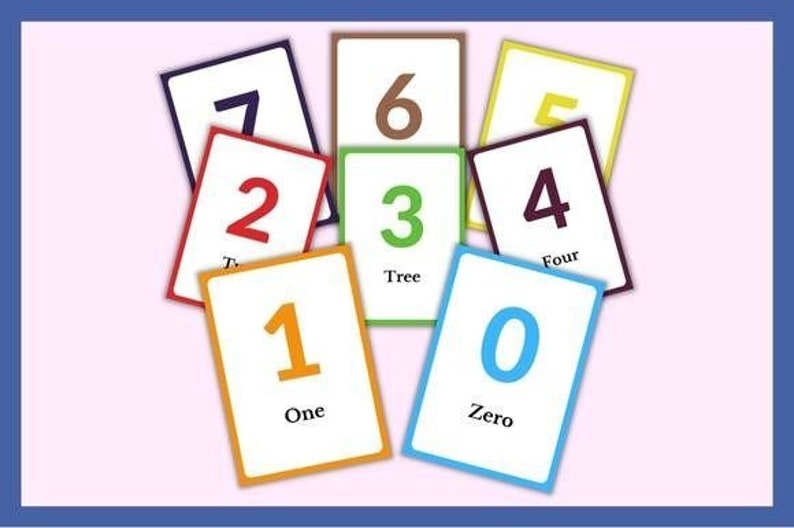 Colorful Numbers From 0 to 31 Flash Card, Preschool Counting Flash ...