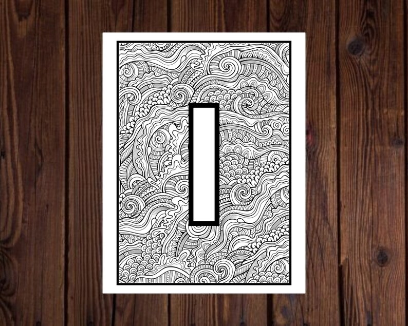 Uppercase Alphabet Mindful Coloring Pages Coloring Book for - Etsy