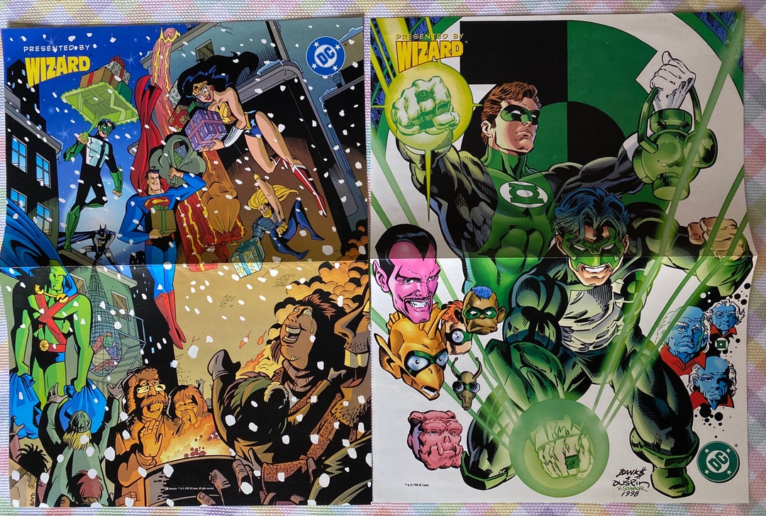 Wizard 90s Marvel Dc Comics Mini Poster Lot of 15 Mini Posters by ...
