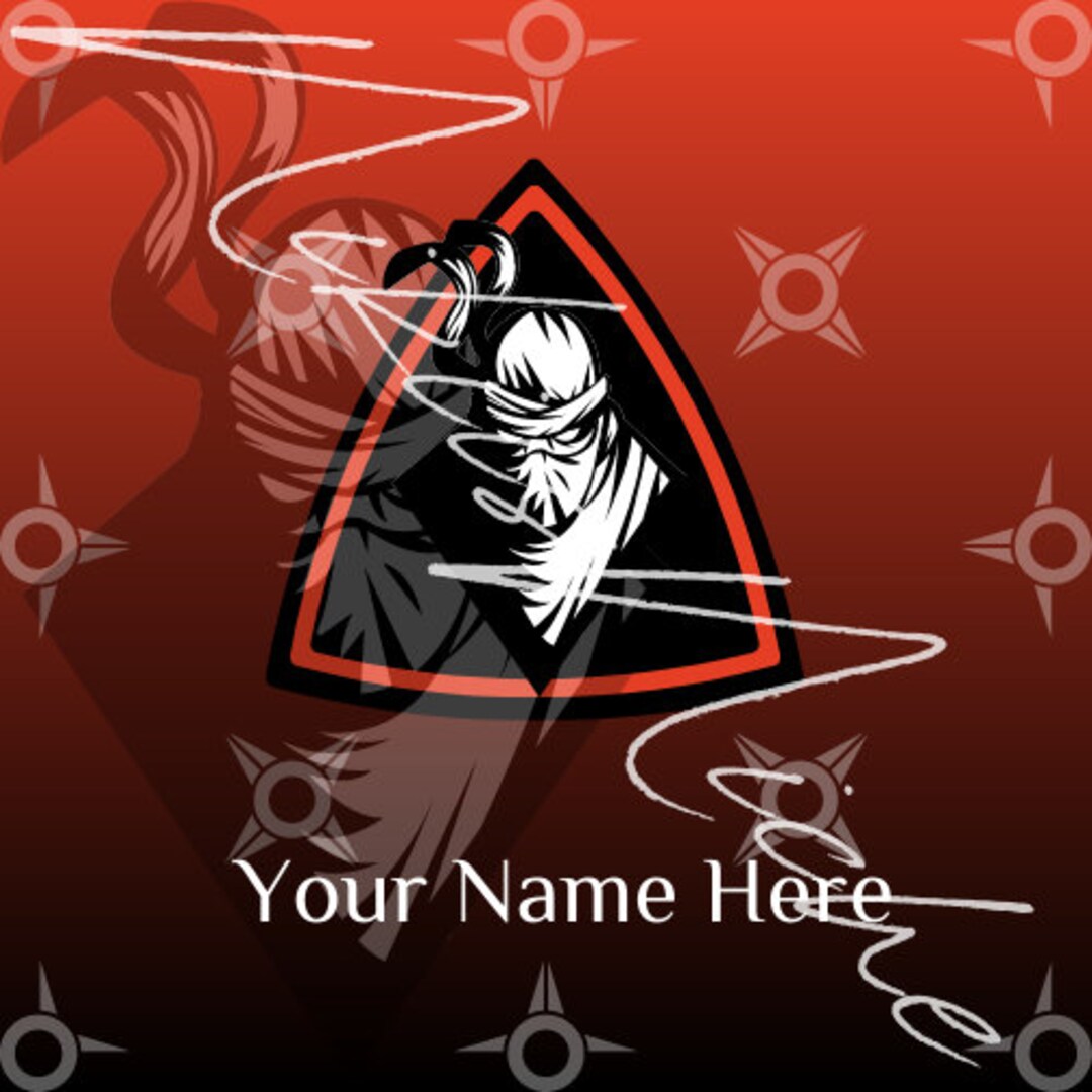 Black and Red Ninja Twitch Logo - Etsy